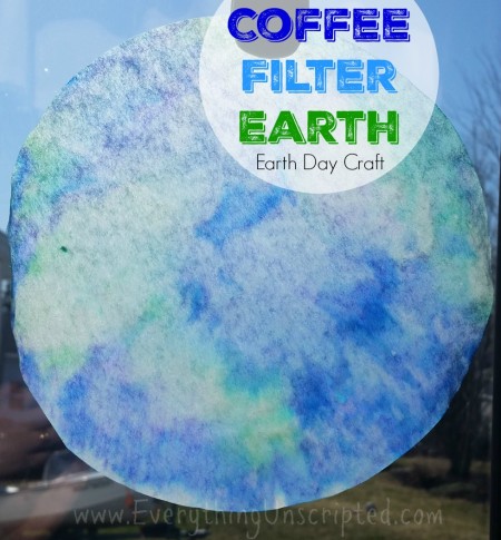 Earth Day Craft - Coffee Filter Earth (easy for all ages)
